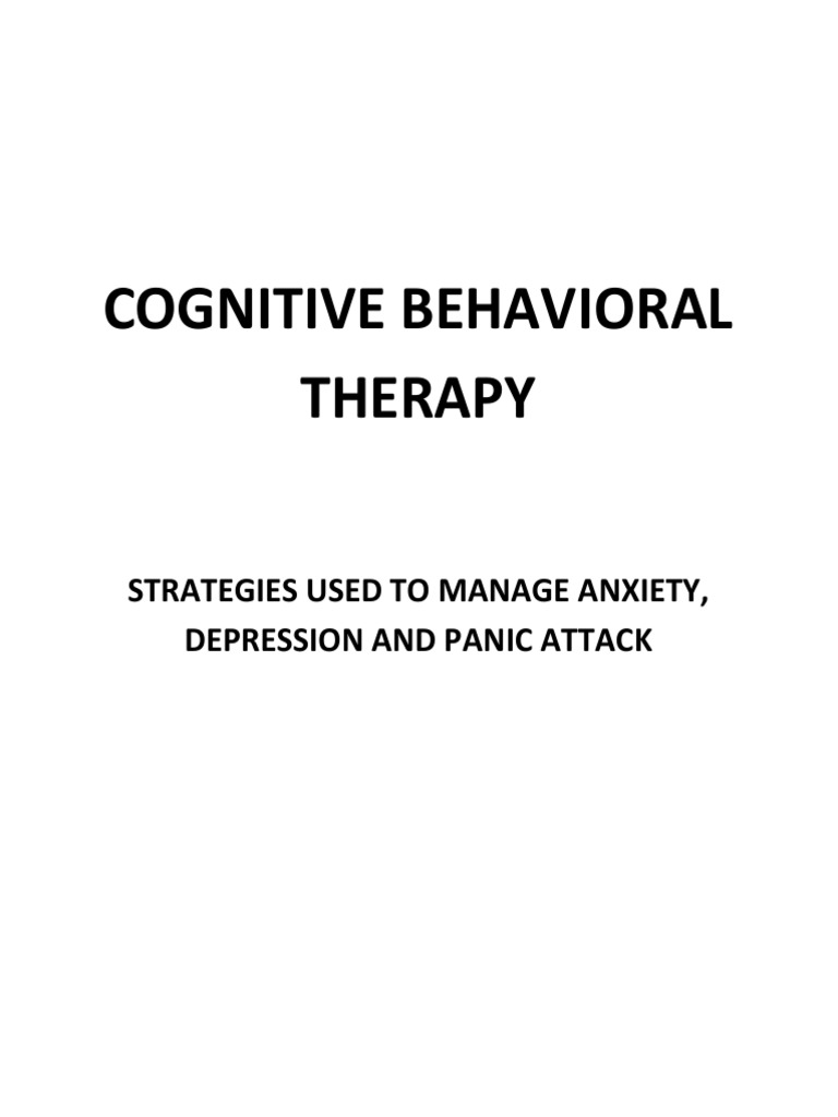 CBT Cognitive Behavior Therapy | PDF | Cognitive Behavioral Therapy ...