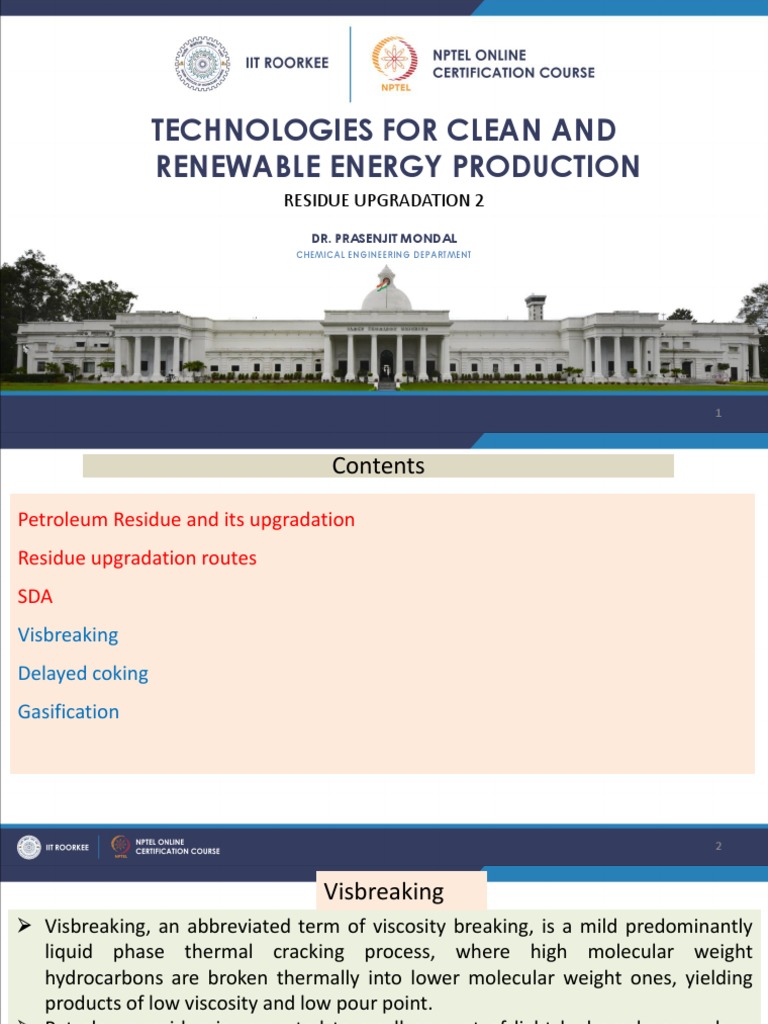 18 - Residue Upgradation 2 | PDF | Cracking (Chemistry) | Gasification
