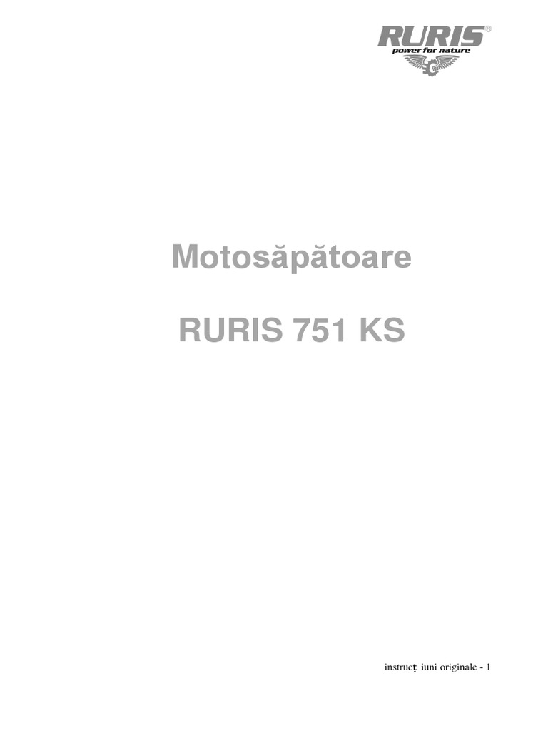 Manual Motosa Pa Toare Ruris 751ks | PDF
