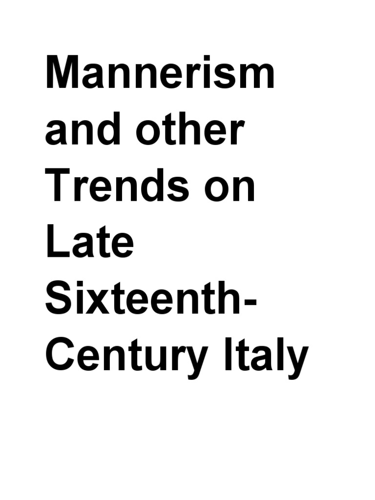 Mannerism and Still Life in Italy | PDF | Still Life | Visual Arts