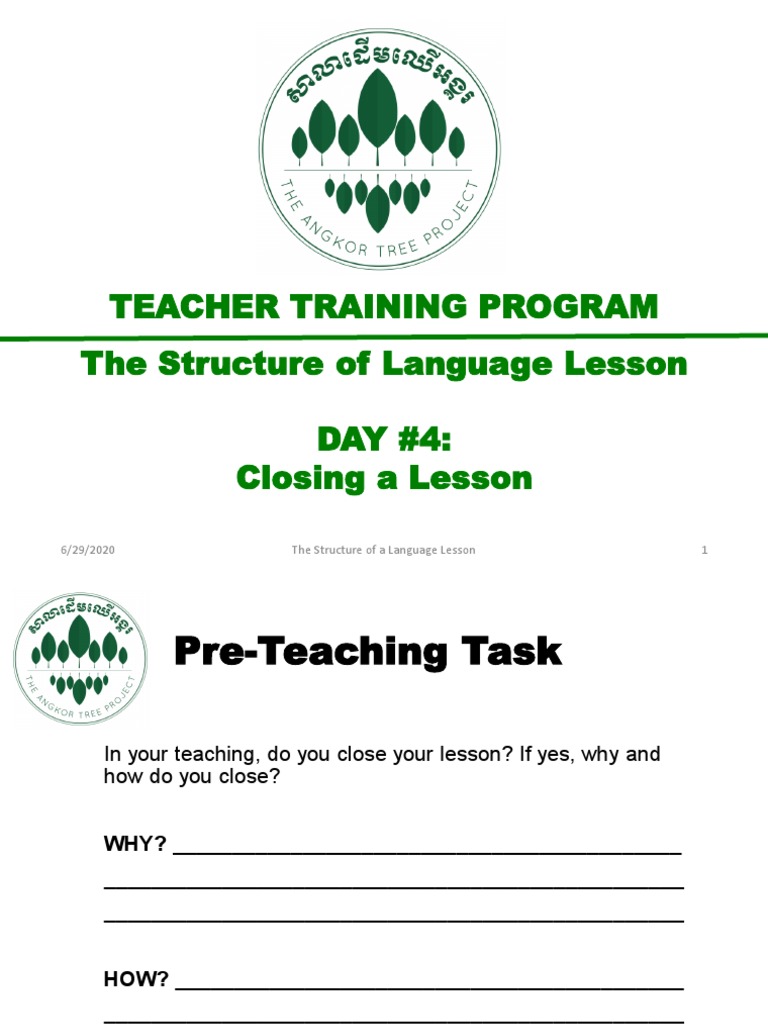 Day #4 Closing A Lesson | PDF | Lesson Plan | Learning