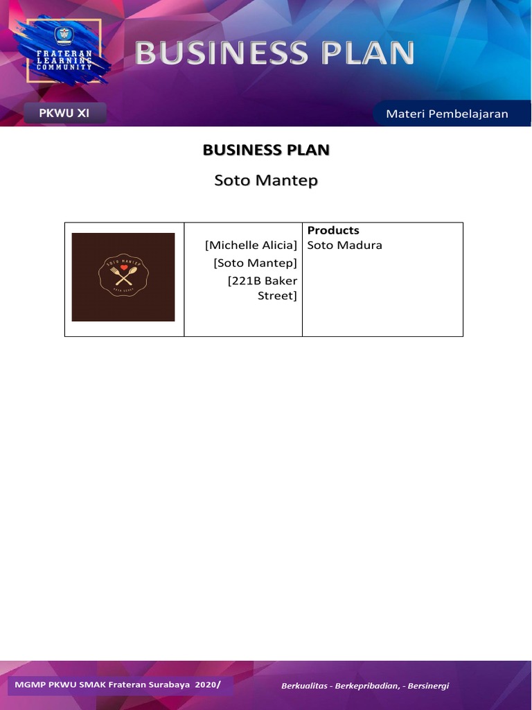 Bisnis Plan | PDF
