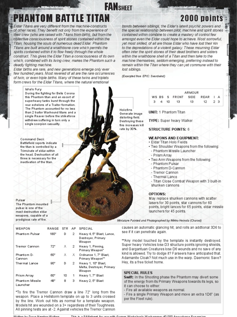 Apoc Phantom Titan | PDF | Cannon | Military Technology