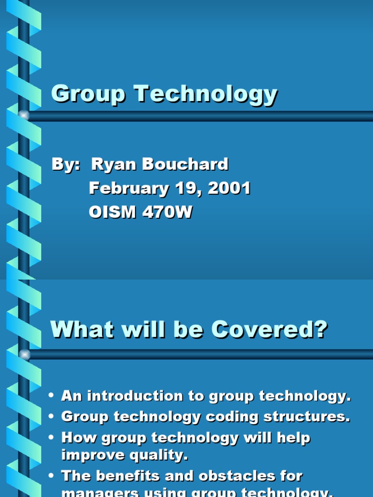 Group Technology | PDF | Statistical Classification | Automation