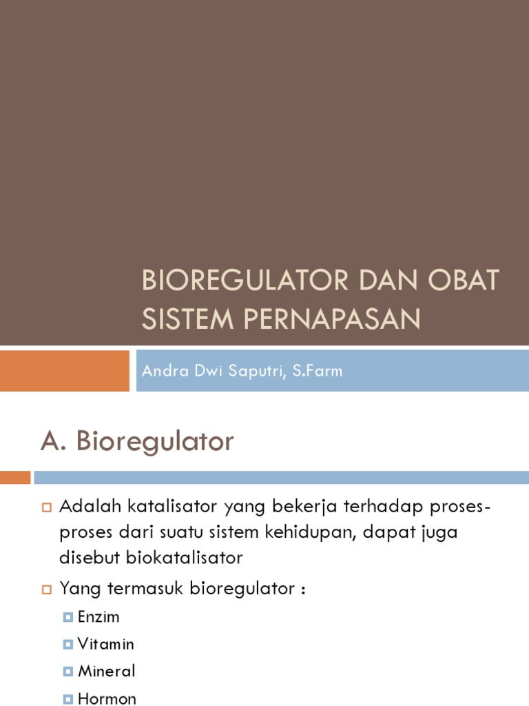 Bioregulator Dan Obat Sistem Pernapasan | PDF