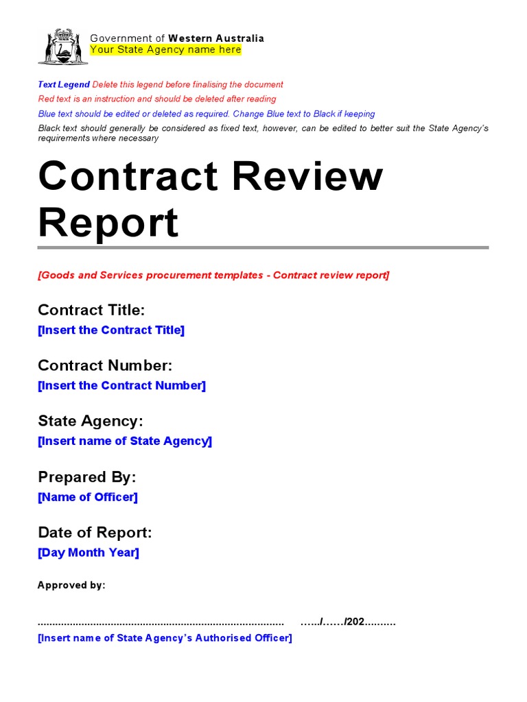 Contract Review Report 01062021 | PDF | Risk | Performance Indicator
