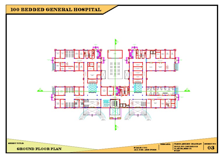 100 Bedded General Hospital: Ground Floor Plan | Download Free PDF ...