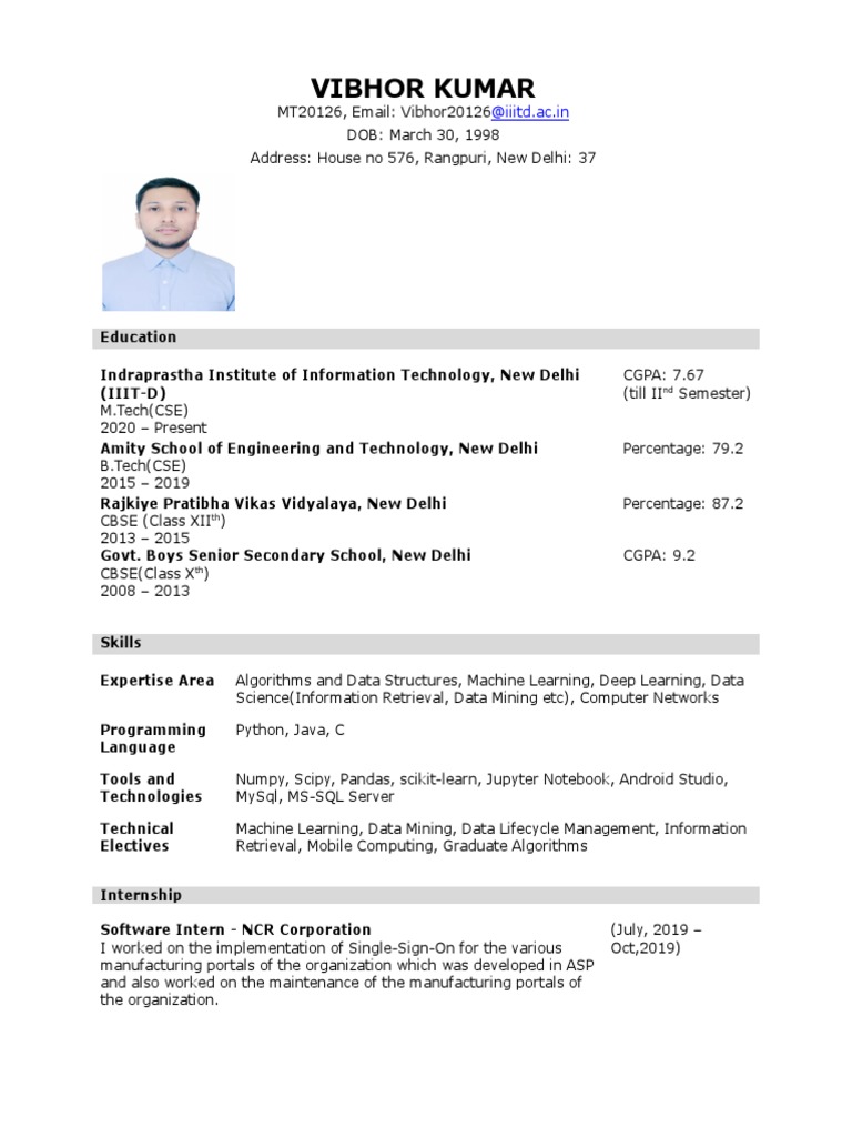 Vibhor Kumar Amazon | PDF | Machine Learning | Information Retrieval