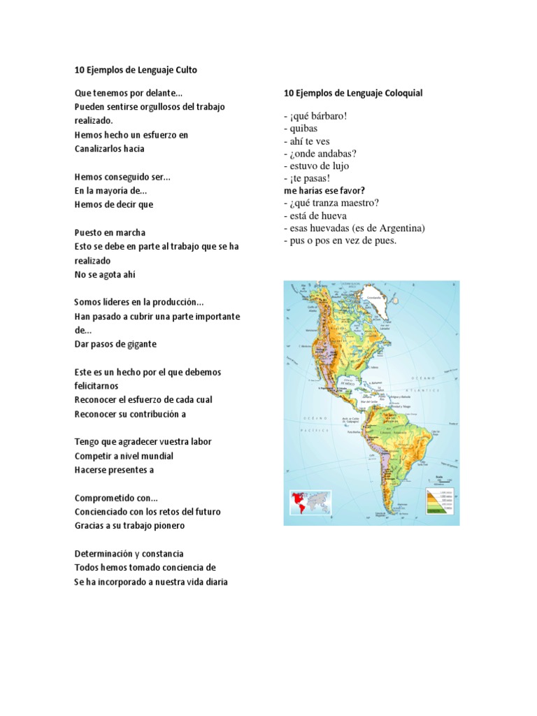 10 Ejemplos de Lenguaje Culto