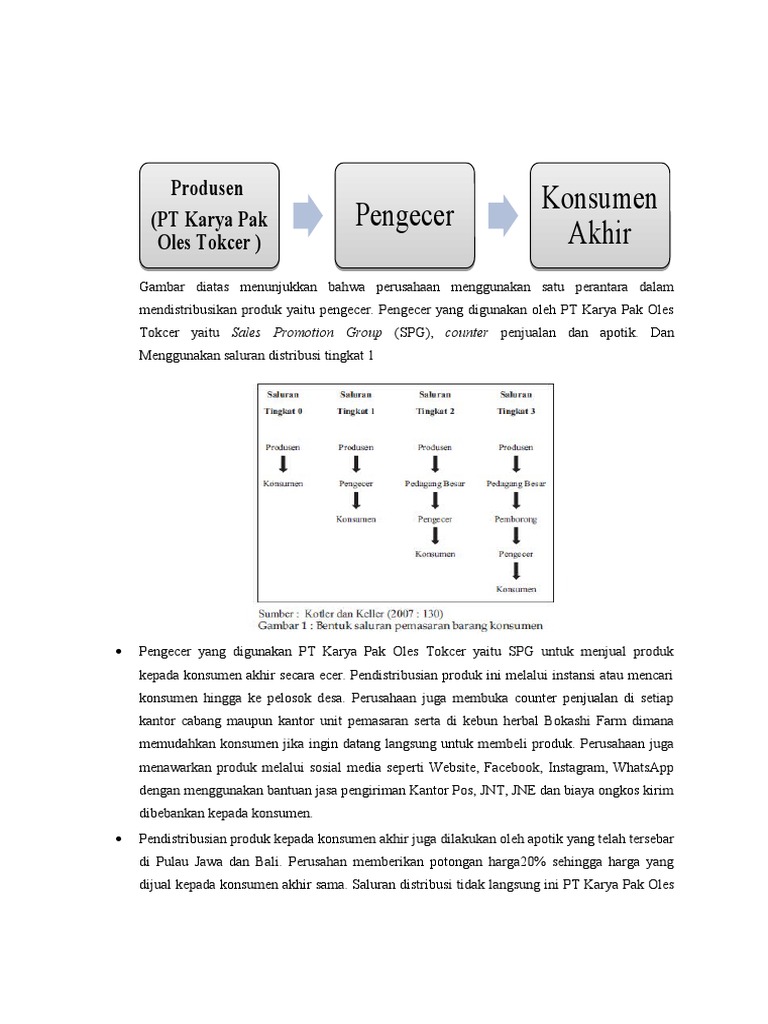 Strategi Saluran Distribusi Obat Tradisional Pada PT Karya Pak Oles Tokcer | PDF