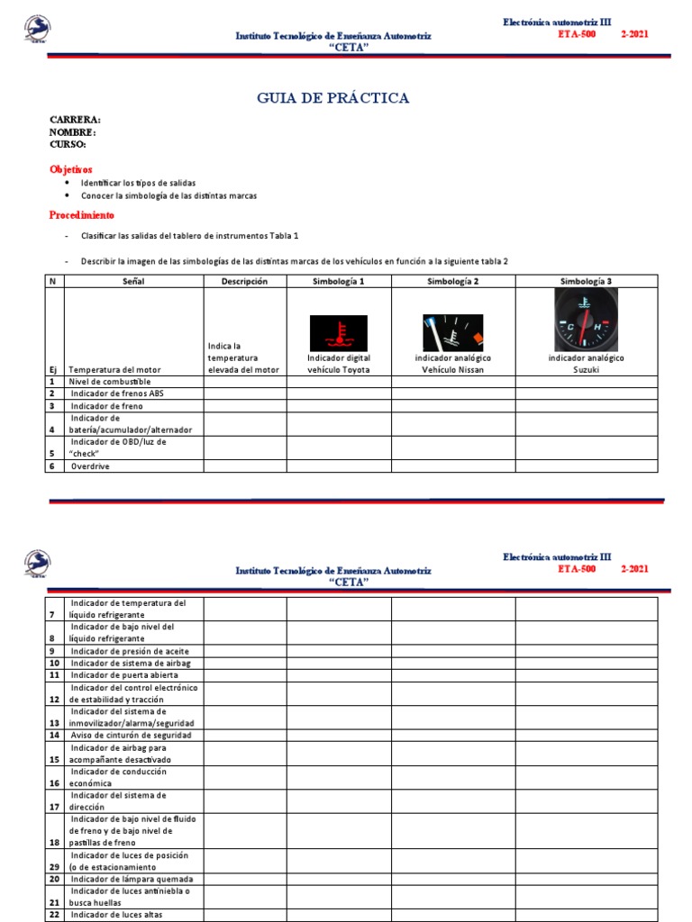 Guia De Práctica Clase 4 Pdf Coche Tecnología De Vehículos