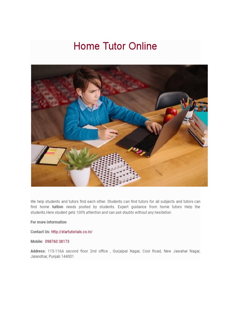 Home Tutor Online | PDF