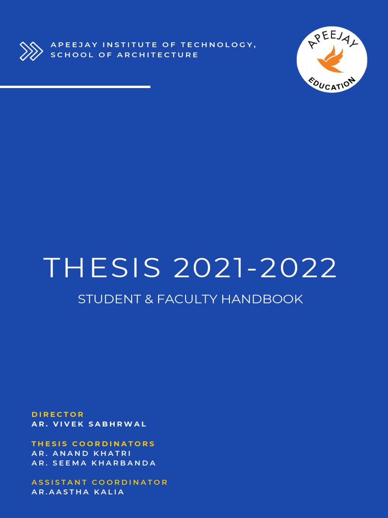 Thesis I Manual - 2021 | PDF | Thesis | Case Study