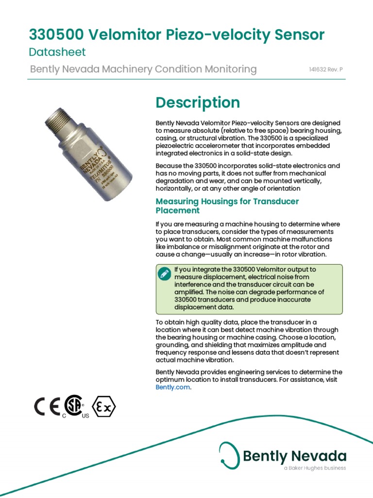 Velomitor Piezo-Velocity Sensor Datasheet - 141632 | PDF | Electrical ...