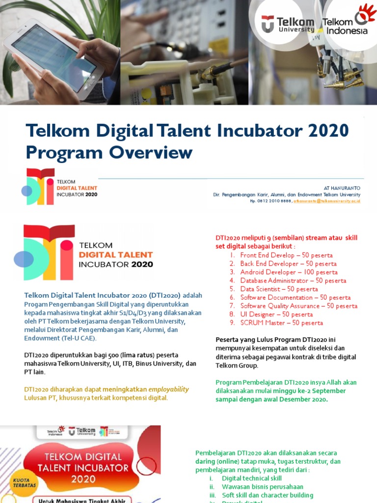 Program DTI 2020 untuk Mahasiswa | PDF