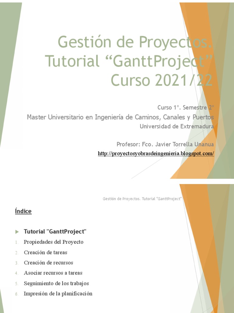 Tutorial Gantt Project | PDF | Gestión de proyectos | Informática