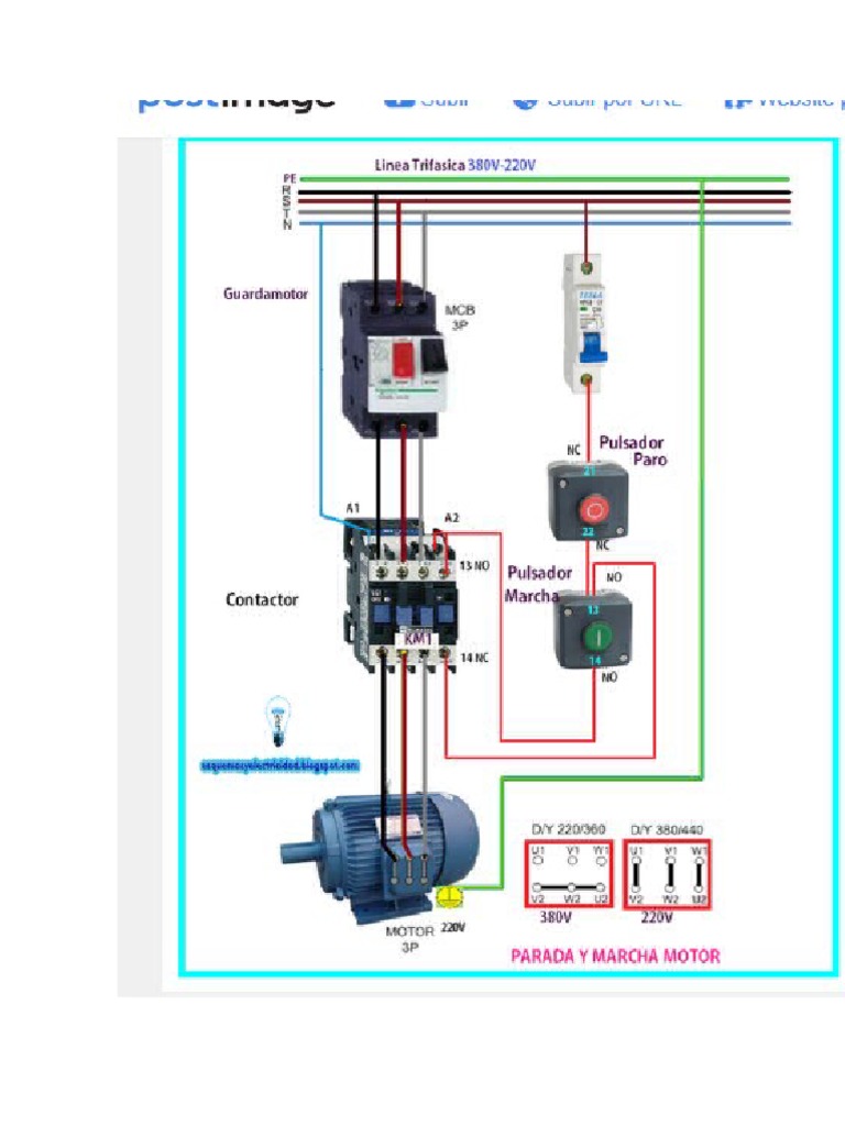 Diagrama Paro y Arranque de Motor | PDF