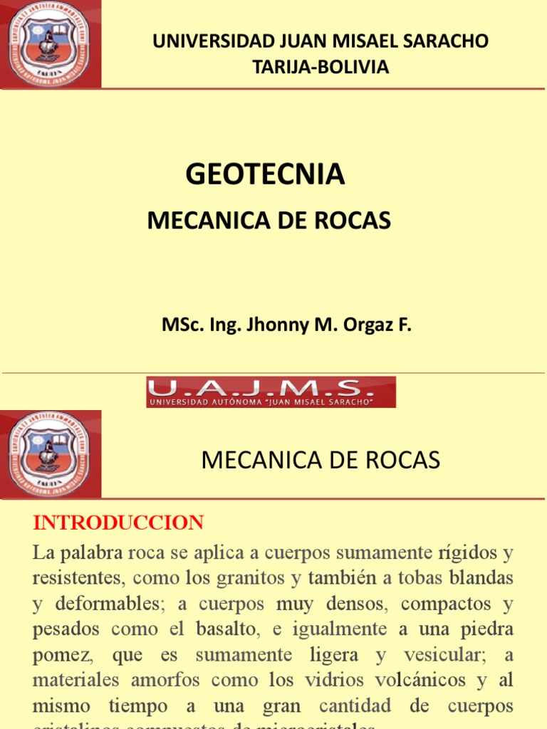 Geotecnia 6 | PDF | Roca (geología) | Mecánica