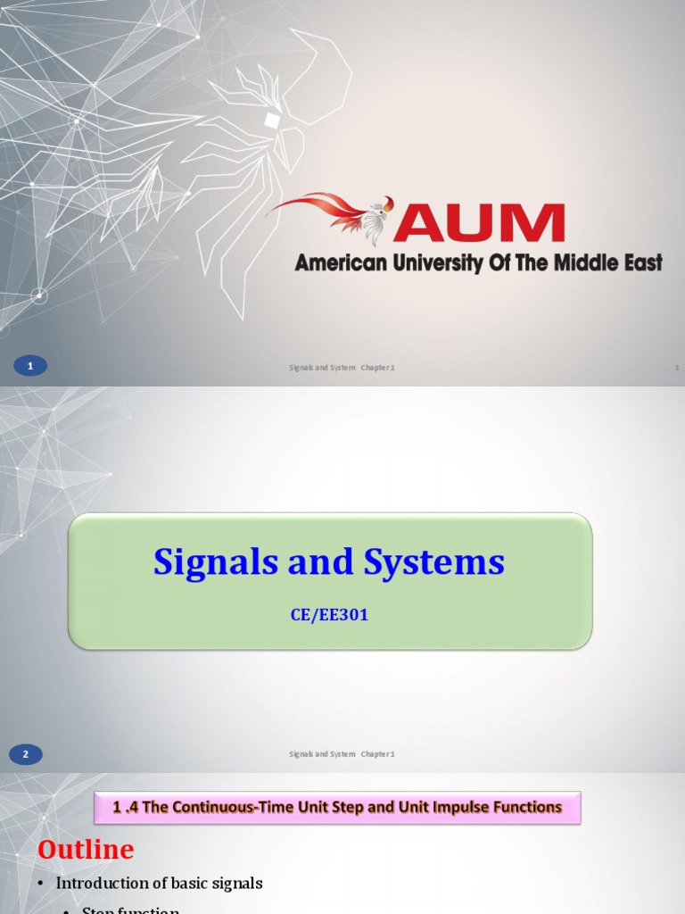 Signals and System Chapter 1 1 | PDF | Discrete Time And Continuous ...