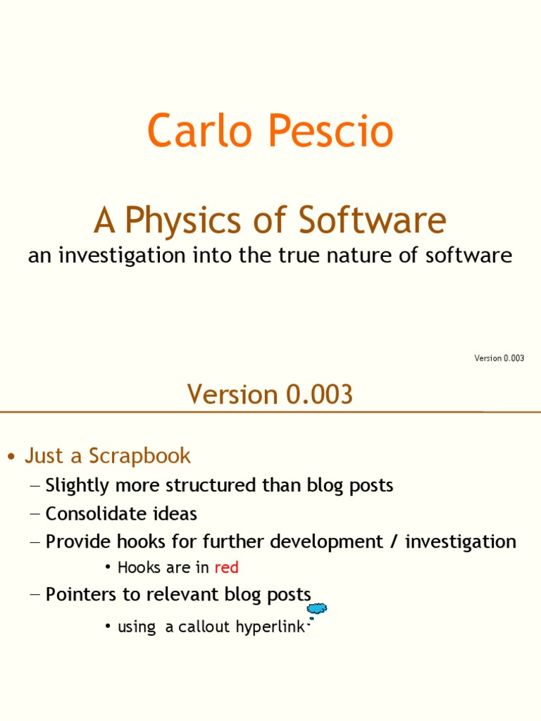 Carlo Pescio: A Physics of Software | PDF | Cpu Cache | Areas Of Computer Science