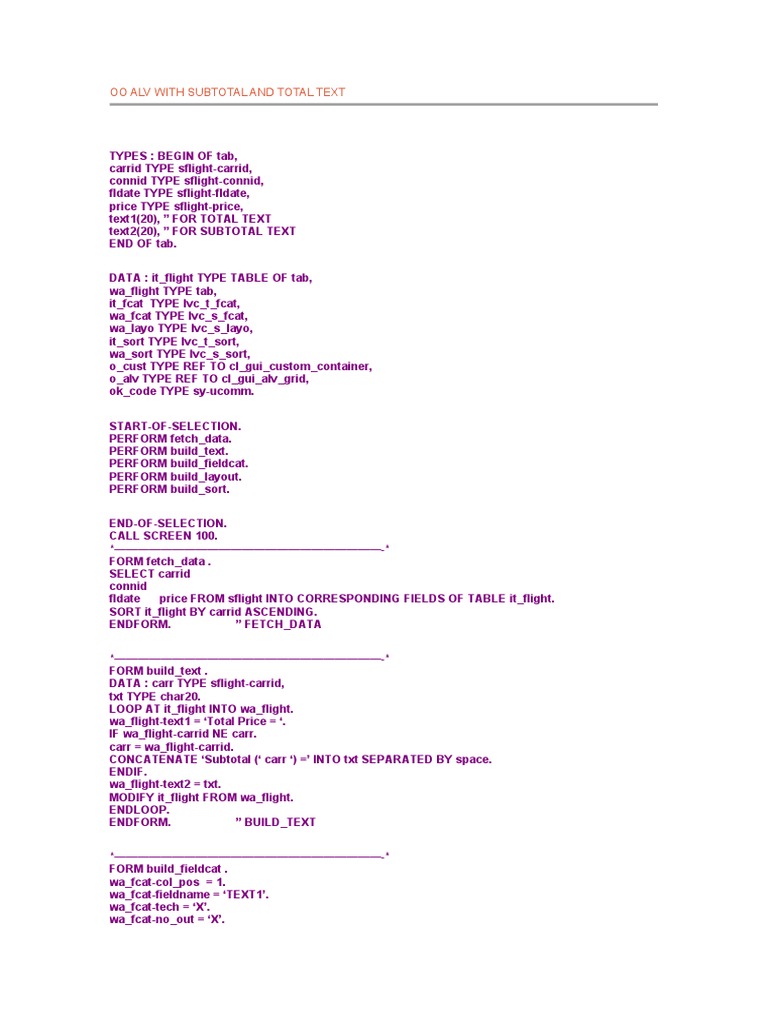 ALV - Total e Subtotal | PDF | Computer Programming | Computing