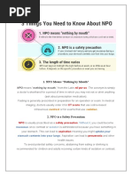 NPO Guidelines for Surgery Patients | PDF | Surgery | Causes Of Death