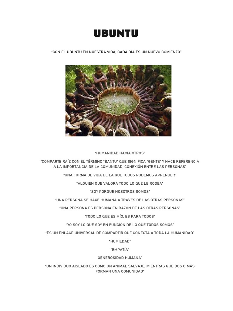 UBUNTU Filosofia | PDF