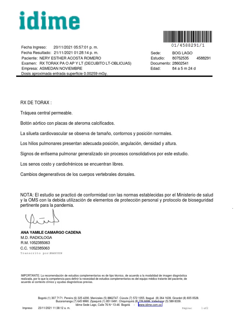 Resultado Idime | PDF | Cuidado de la salud | Especialidades Medicas