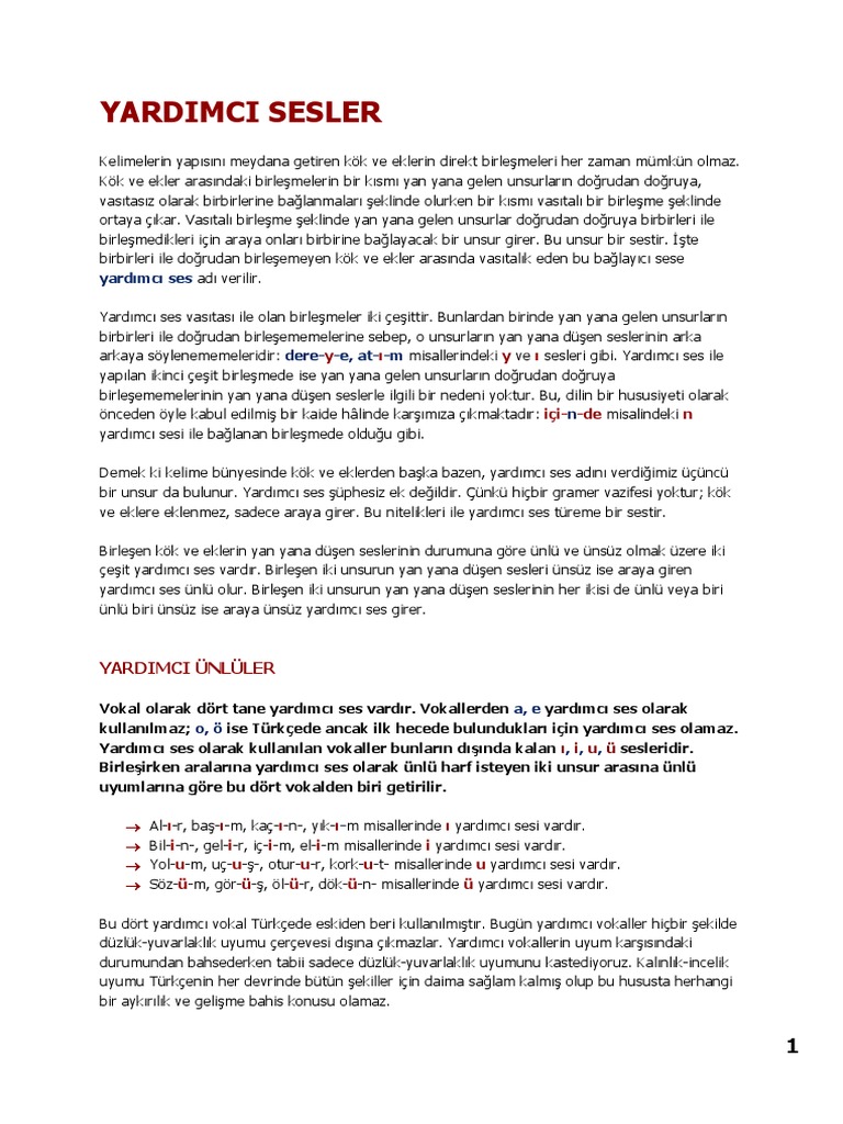 Yardimci Sesler | PDF