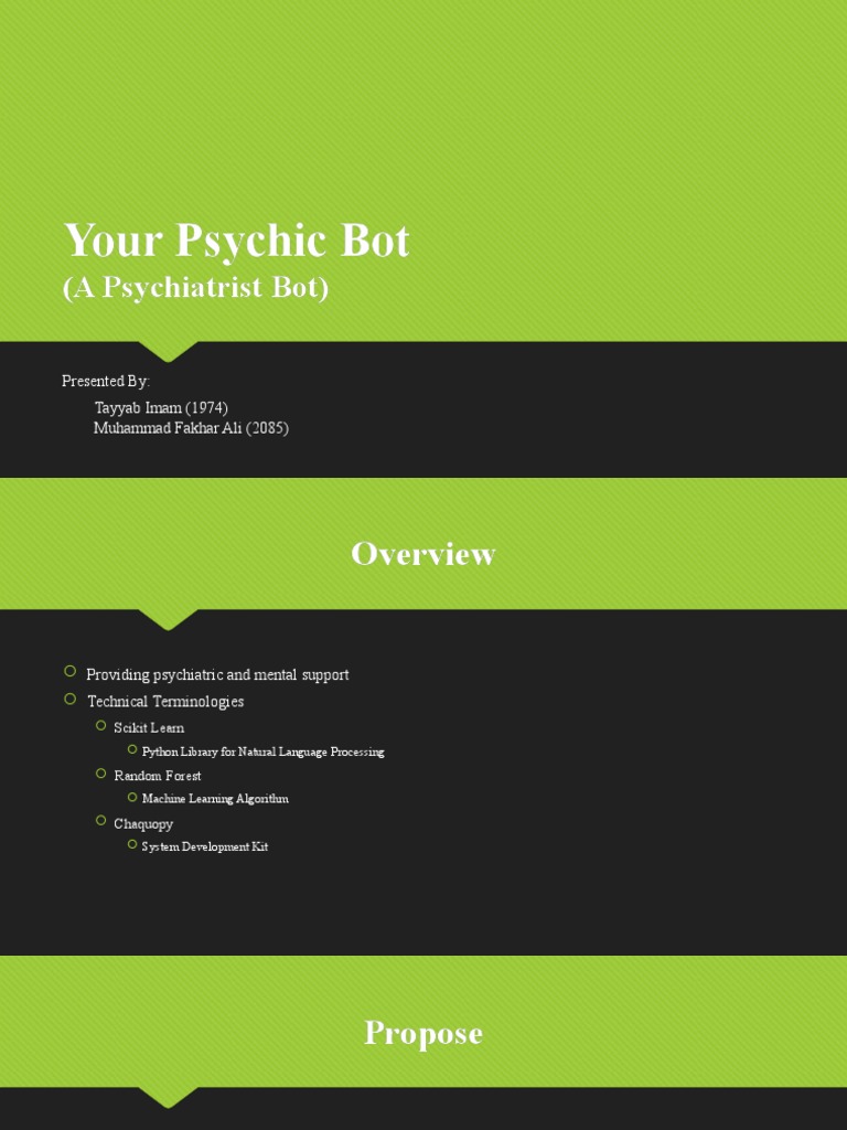 Your Psychic Bot | PDF | Psychiatry | Internet Bot