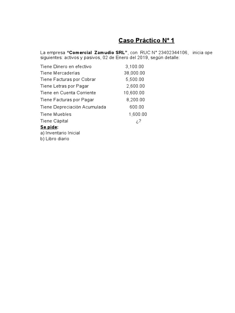 Caso Practico de Inventario 1 - 2 | PDF