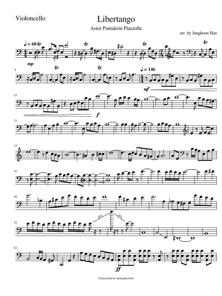 Libertango Violoncello | PDF | Music | Composers
