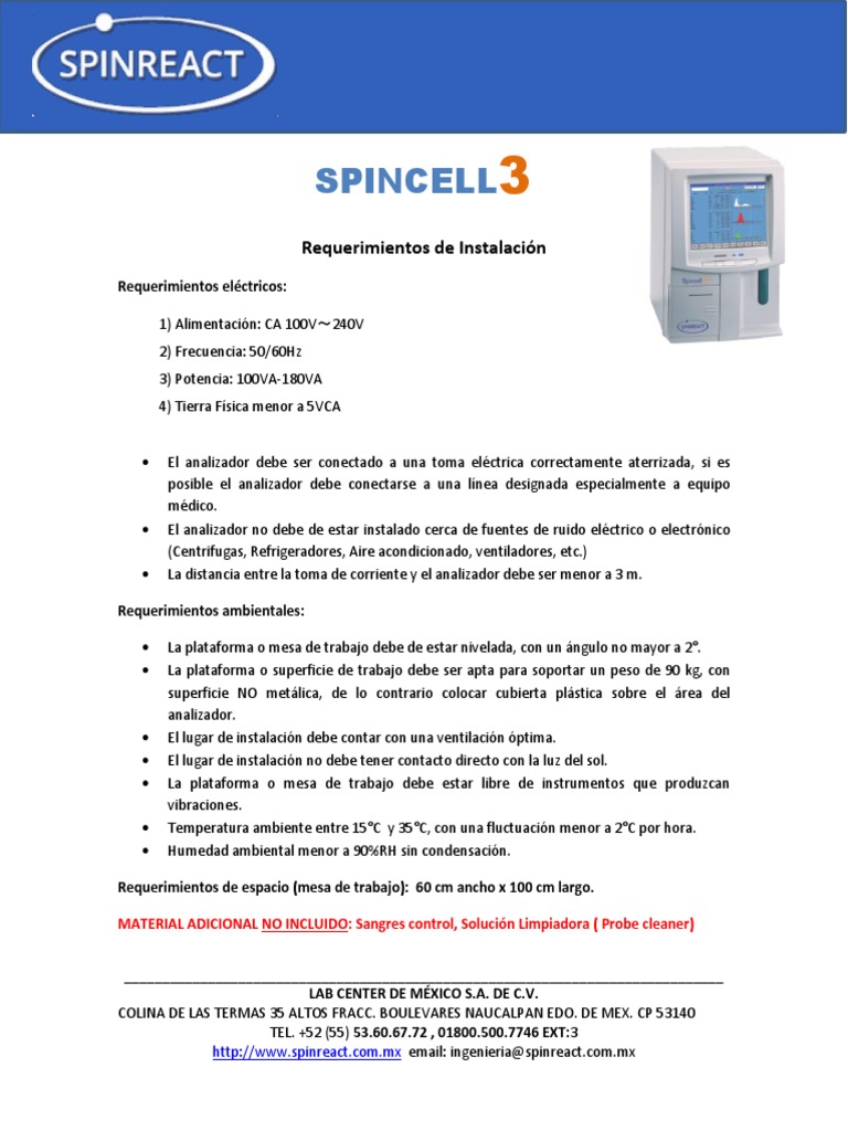 Spincell 3 - Requerimientos de Instalación, Resumen | PDF | Tecnología