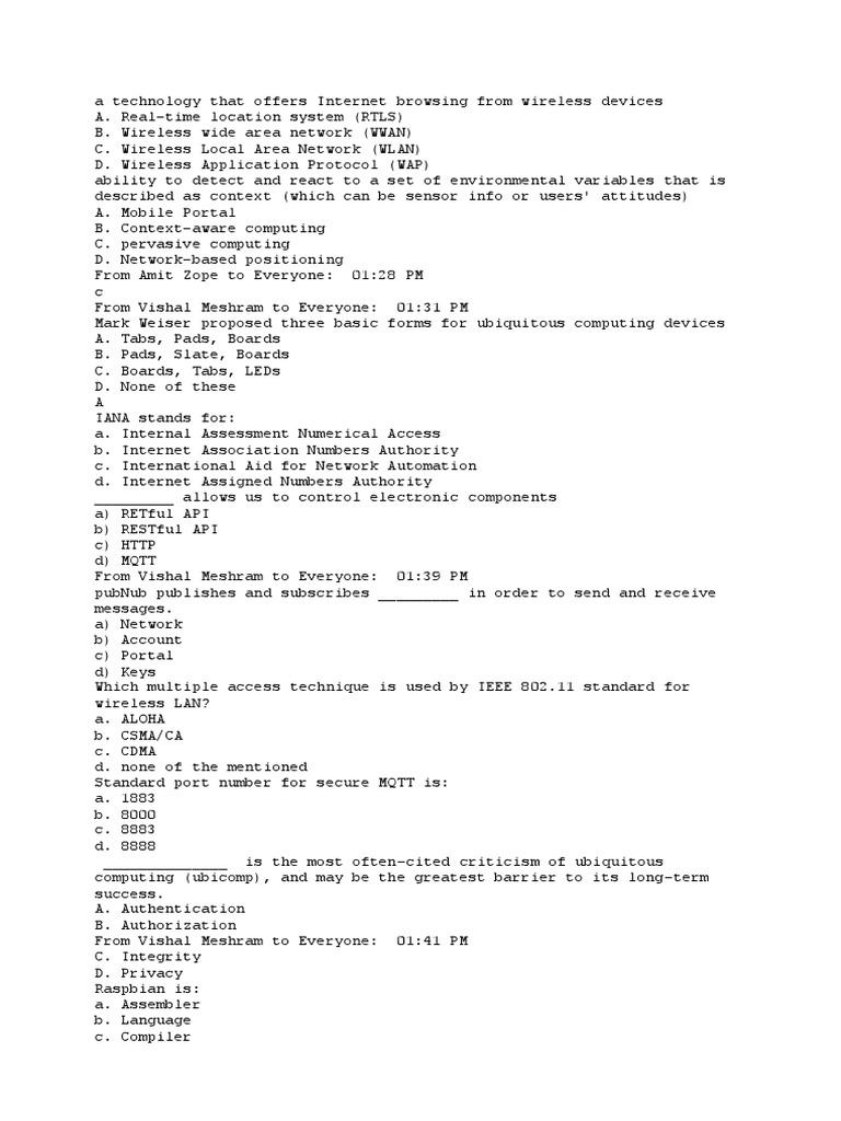 Cloud Computing Mcqs Pdf Wireless Lan Computer Network