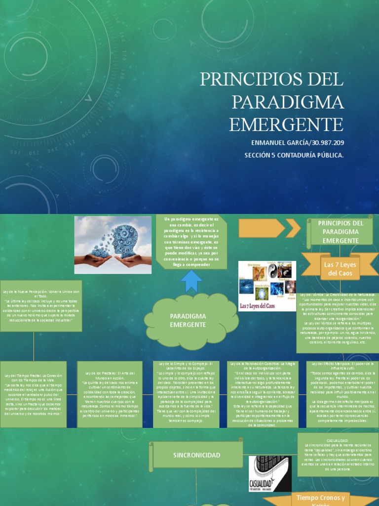 Principios Del Paradigma Emergente | PDF | Hora | Sustentabilidad
