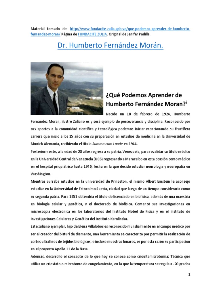 Humberto Fernández Morán | PDF | Science