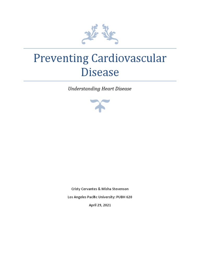 Research Proposal Preventing Cardiovasular Disease Final | PDF ...