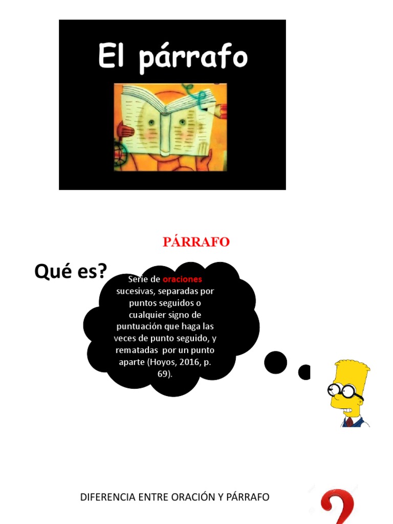 El Parrafo | Descargar gratis PDF | Oración (Lingüística) | Párrafo