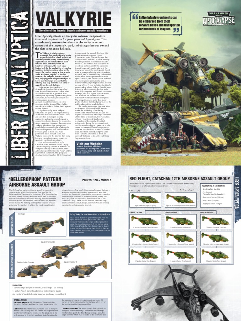 Valkyrie Assault Carriers Overview | PDF