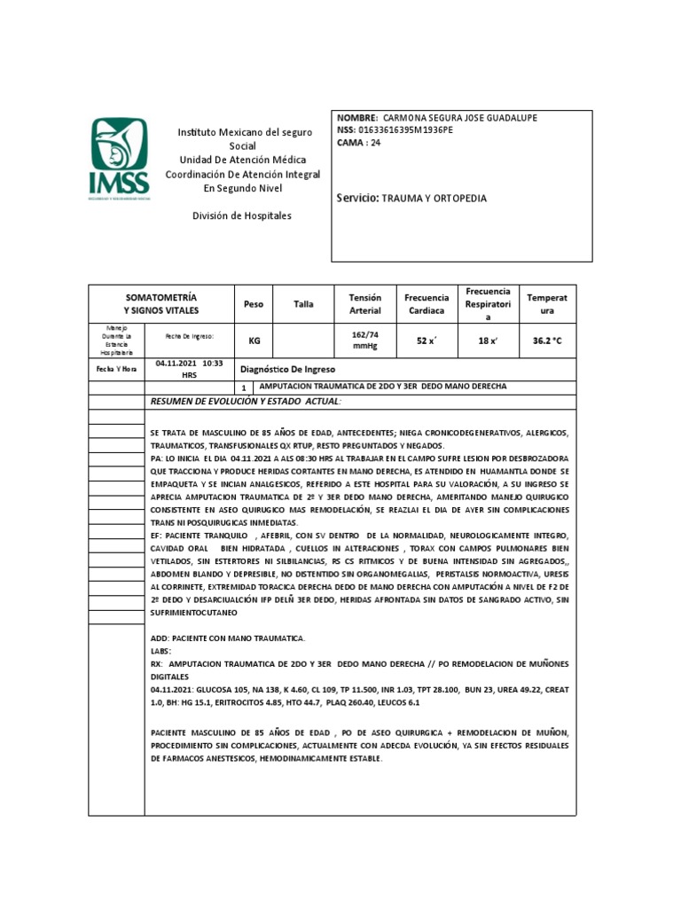 Alta Tyo Bien Echa | PDF | Especialidades Medicas | Medicina CLINICA