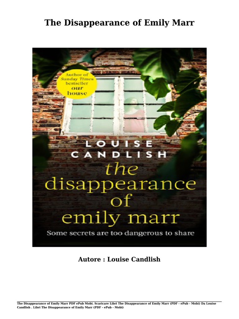 Scaricare Libri The Disappearance of Emily Marr Gratis Di Louise ...