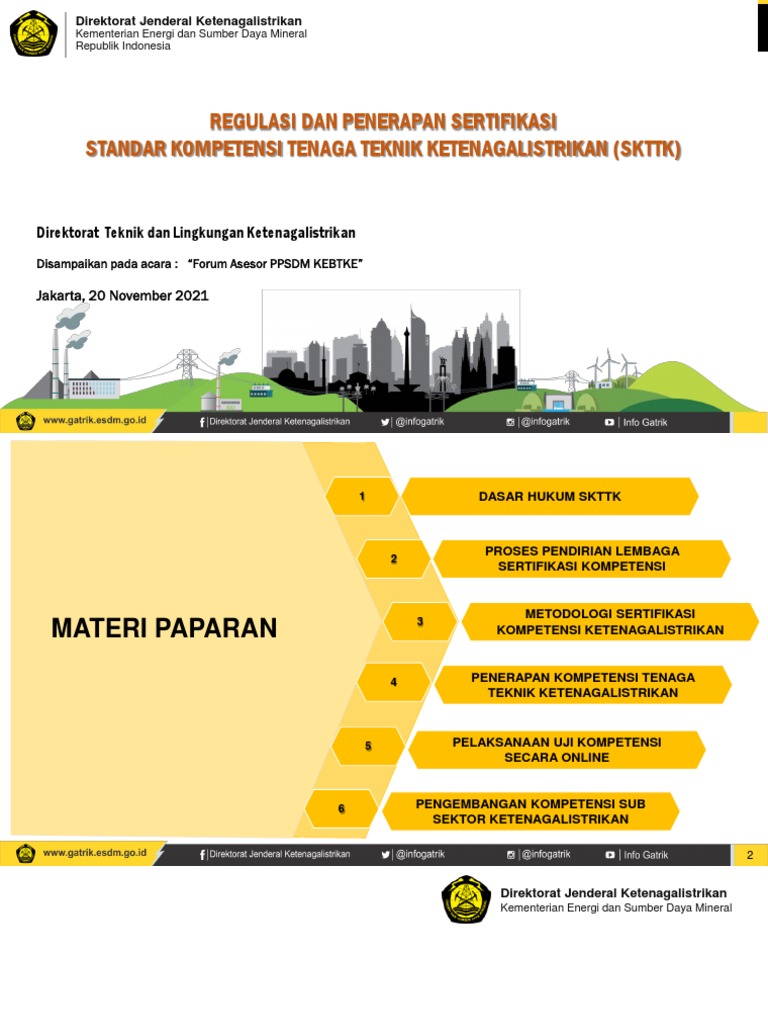 REGULASI DAN PENERAPAN SERTIFIKASI SKTTK 20 Nov 2021 | PDF