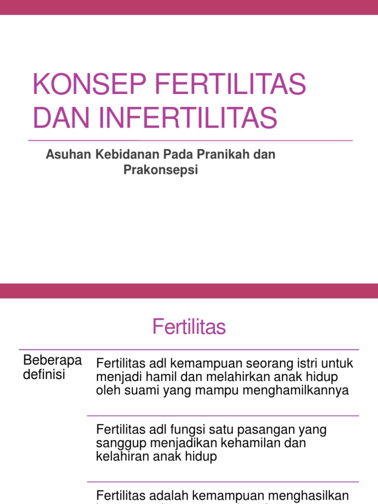 Konsep Infertilitas Dan Fertilitas | PDF | Pengembangan Diri | Sains ...