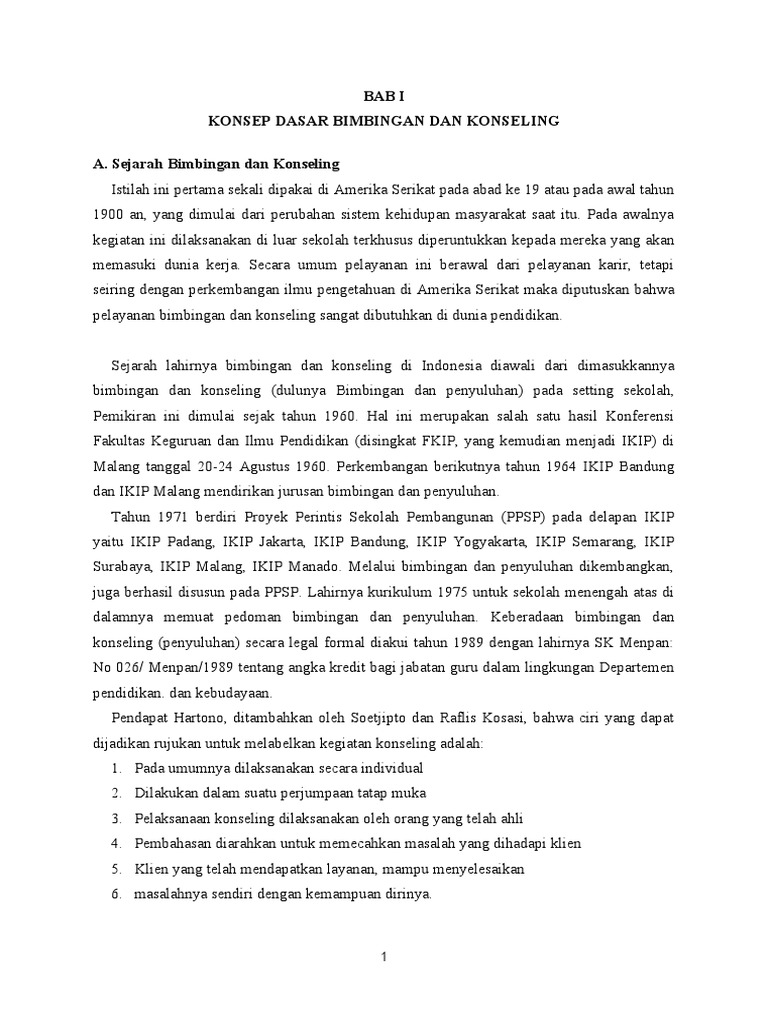 KONSEP DASAR BIMBINGAN DAN KONSELING | PDF
