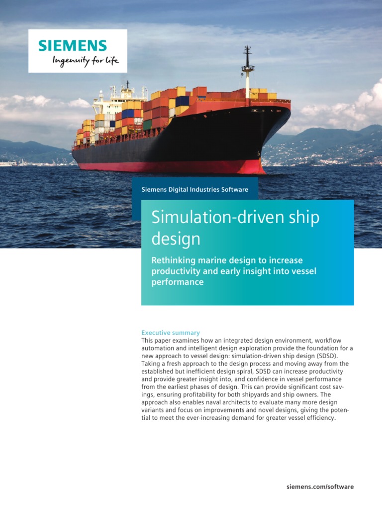 Siemens SW Simulation Driven Ship Design White Paper | PDF | Product Lifecycle | Naval Architecture
