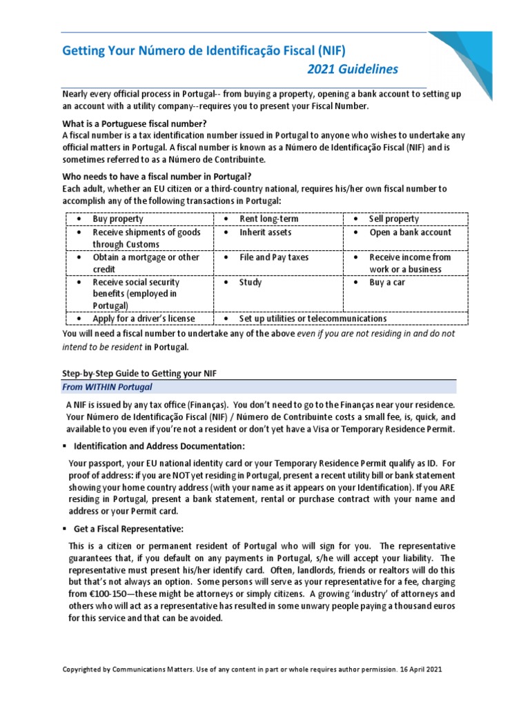 Getting NIF | PDF | Identity Document | Driver's License