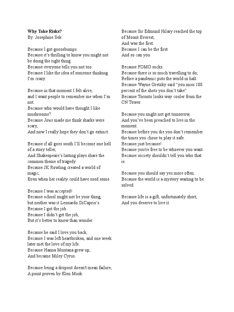 Why Take Risks PDF | PDF