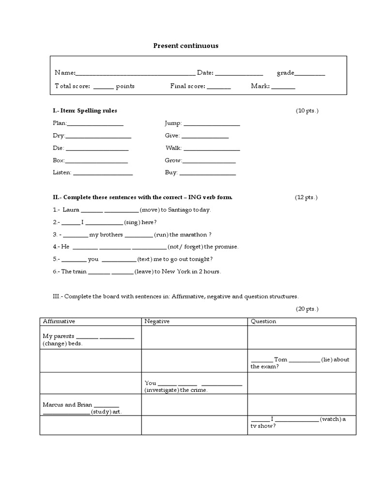 English Summative Test 7th Grade | PDF