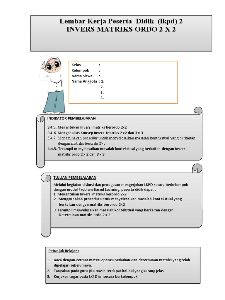 LKPD Invers Matriks | PDF