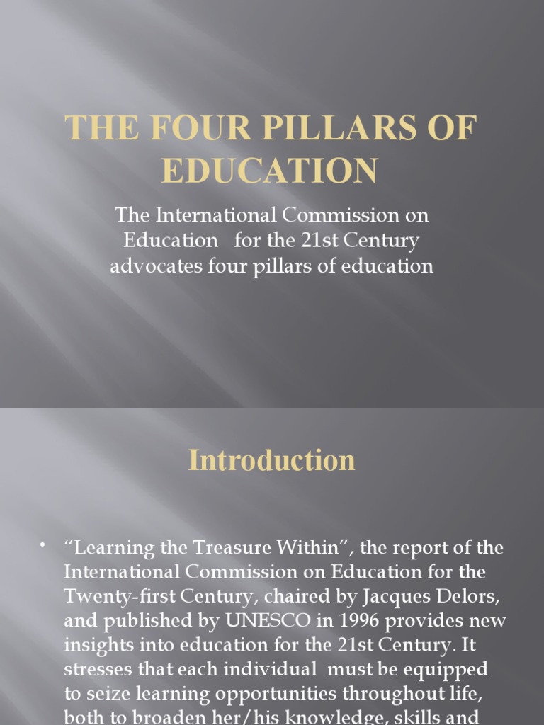 The Four Pillars of Education | PDF | Learning | Value (Ethics)